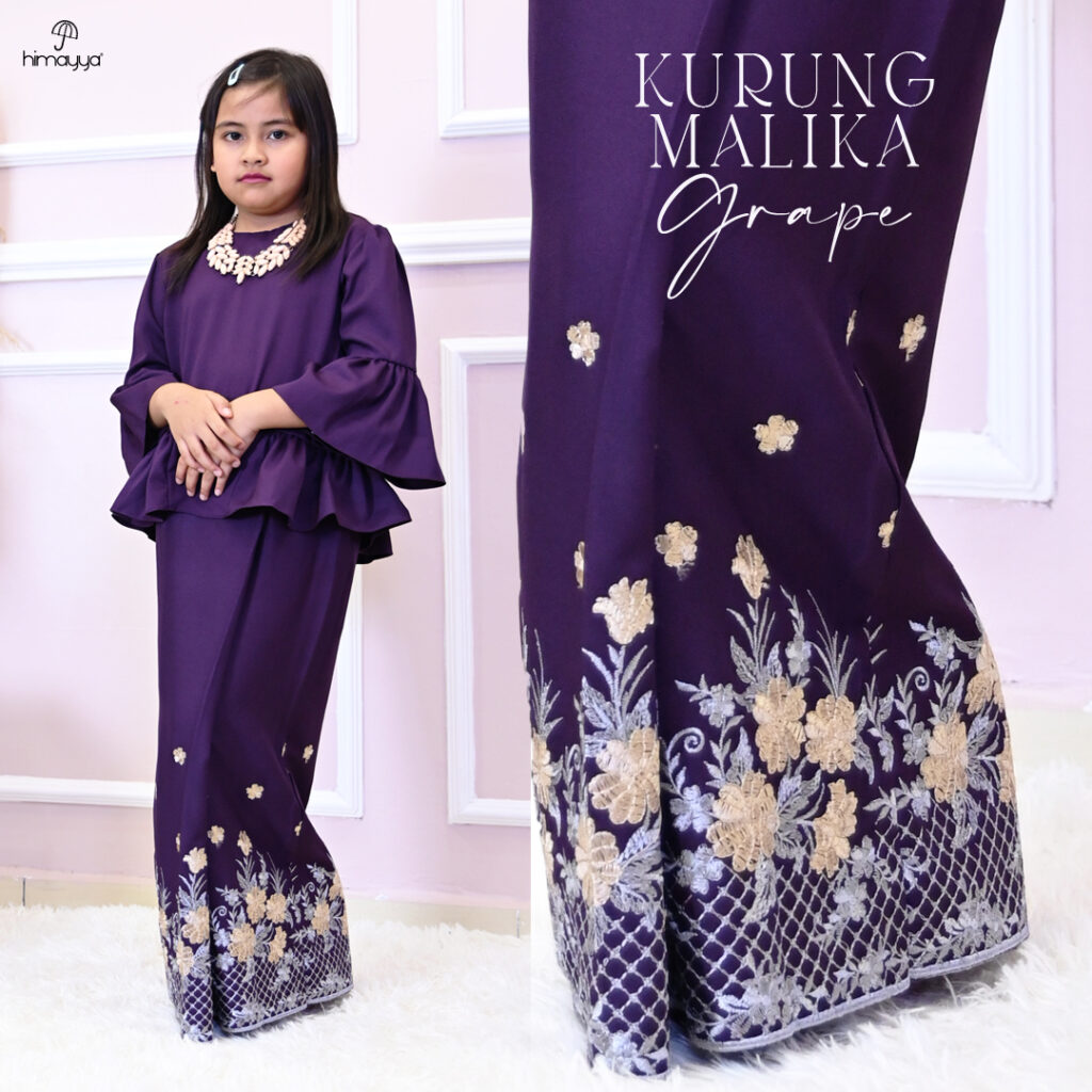 MALIKA Kurung Moden Kanak-kanak Bersulam - Himayya